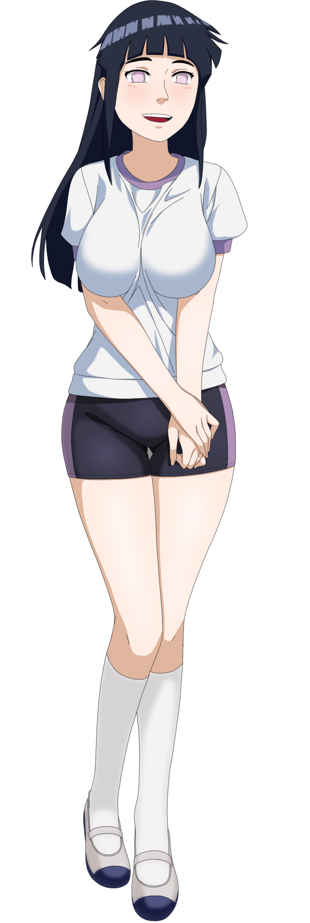 naruto shippuden hyuuga hinata bike shorts gym uniform tagme transparent png | #435980 | yande.re
